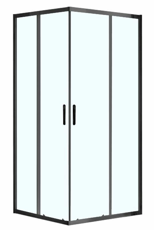 Душевое ограждение без поддона черное AZARIO Milton 100х100х200 AZ-ND1142 1000 Black