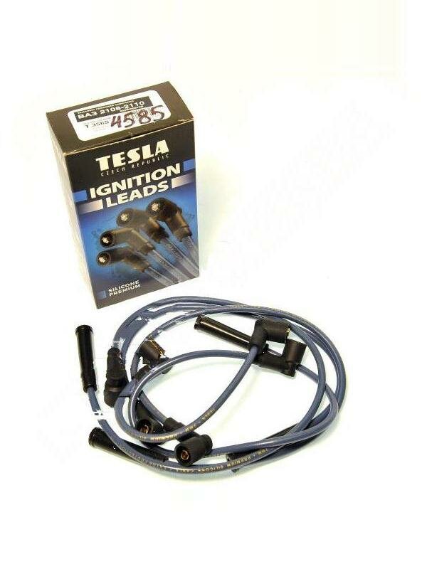 Провода в/в ВАЗ 2109, 21099, 2108, карбюратор, TESLA, силикон, T356S, 2108-3707080-10