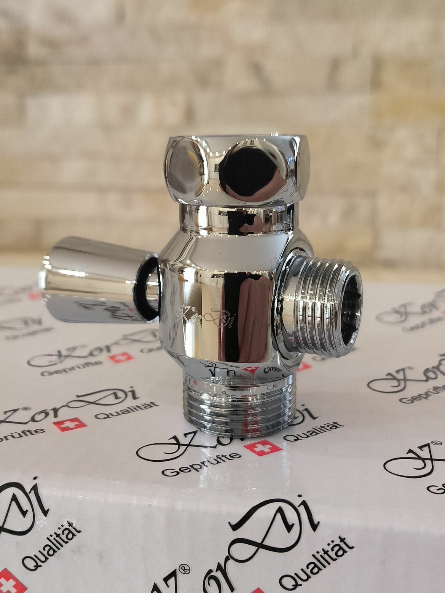 Дивертор KorDi из латуни для смесителей, переключатель ванна/душ.