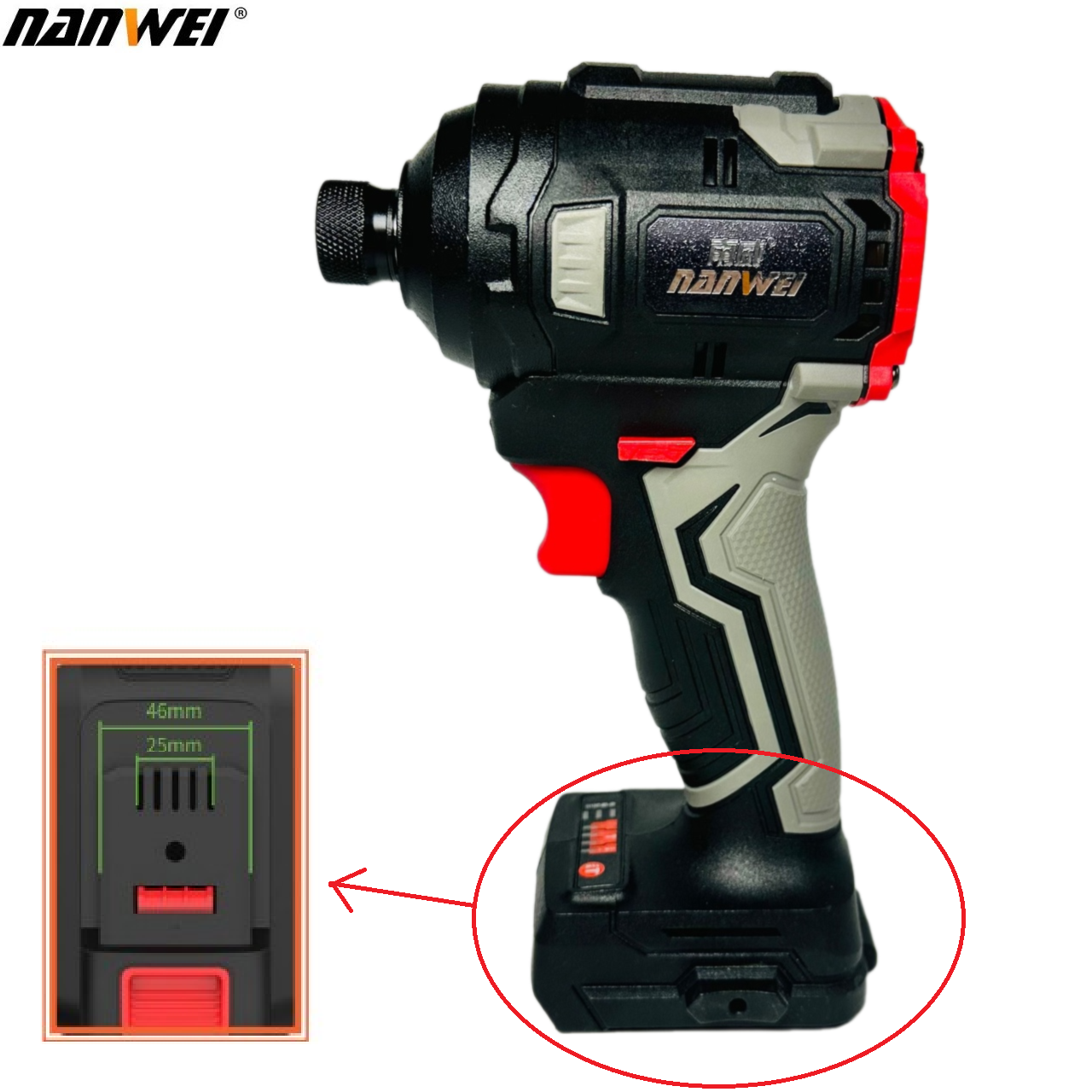 Винтоверт Nanwe 240 Нм без батарей