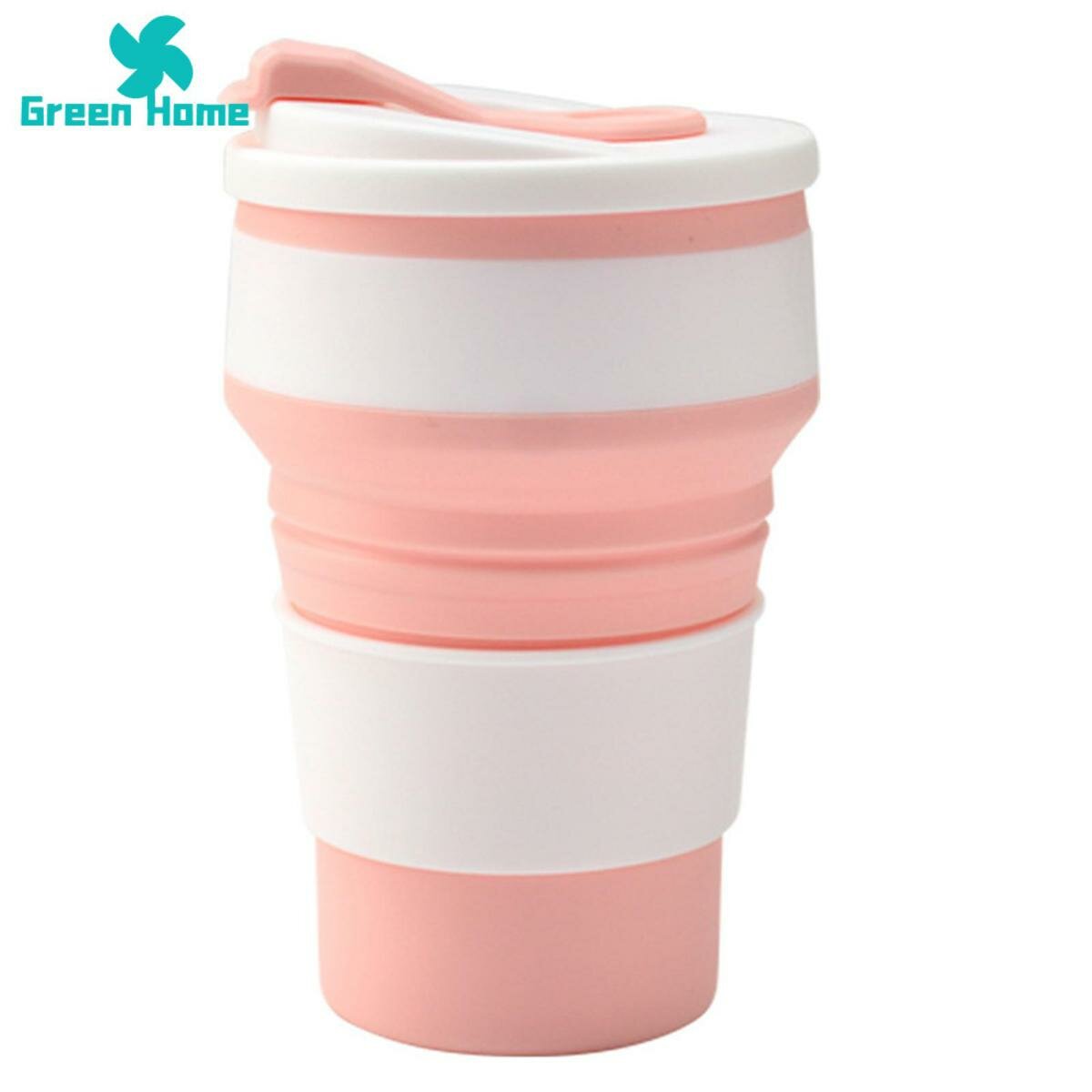 Складная чашка Green Home, многофункциональная складная чашка для воды большой емкости с крышкой