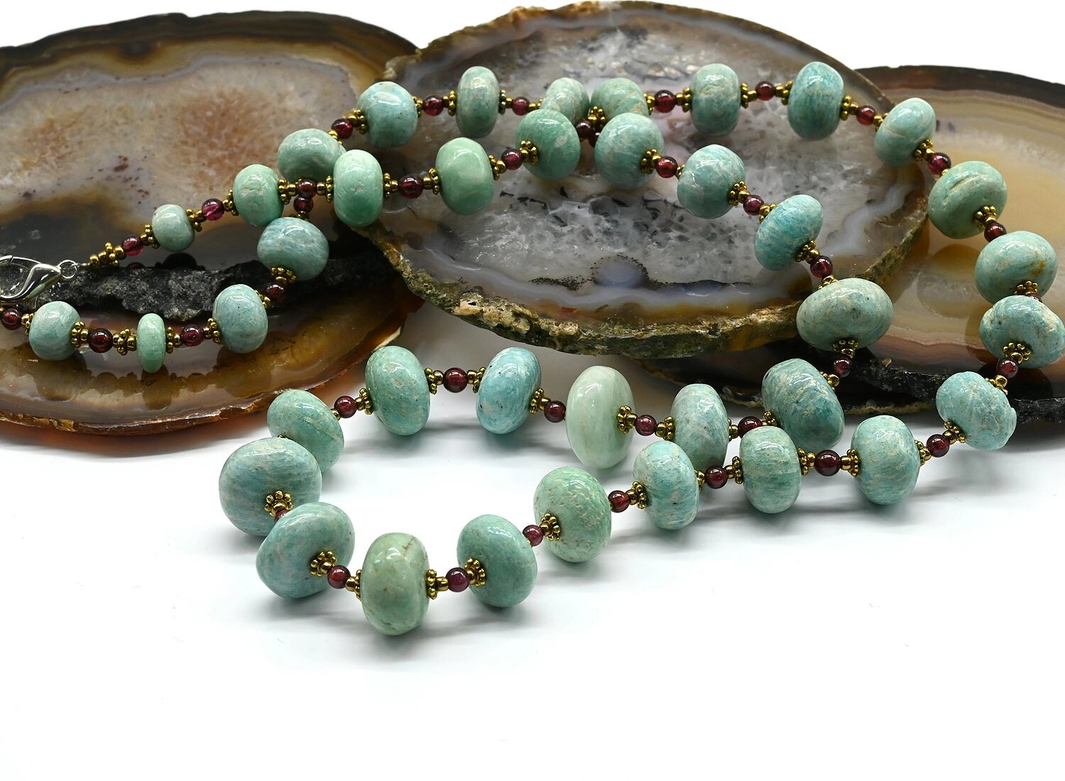 Бусы, амазонит