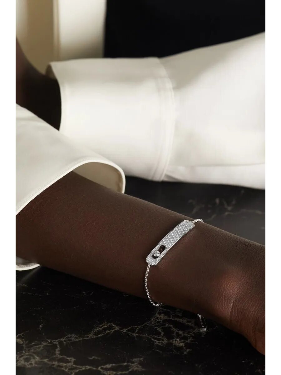 Браслет-цепочка, фианит, кристалл, циркон