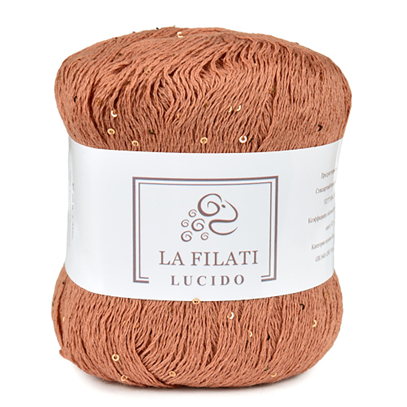 1 Моток, La Filati LUCIDO, 90% Хлопок, 10% Микропайетки / 50 гр. - 445 м. Цвет-80027
