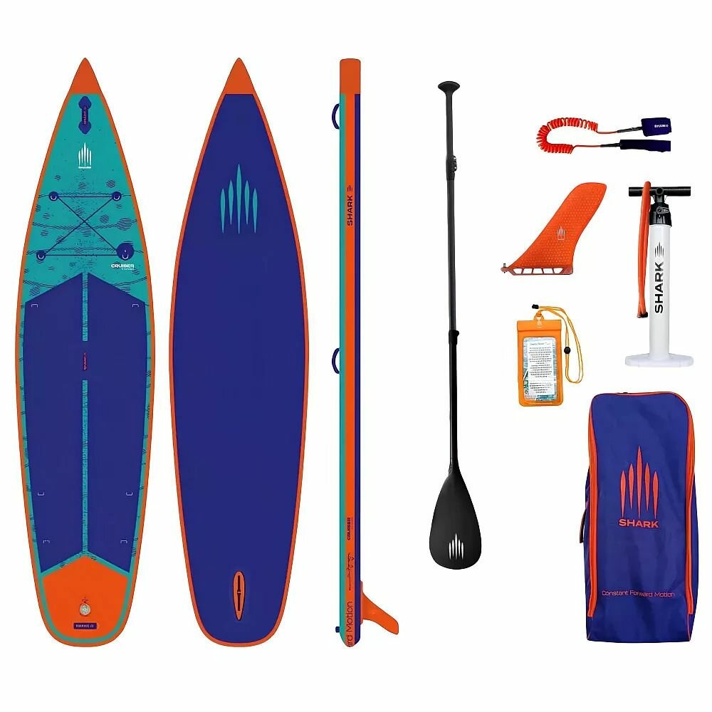 Сапборд Shark Venture Touring 12.6x34x6 S25 (381x86x15 см) надувной двухслойный / Сап борд, supboard, sup board, sup-доска