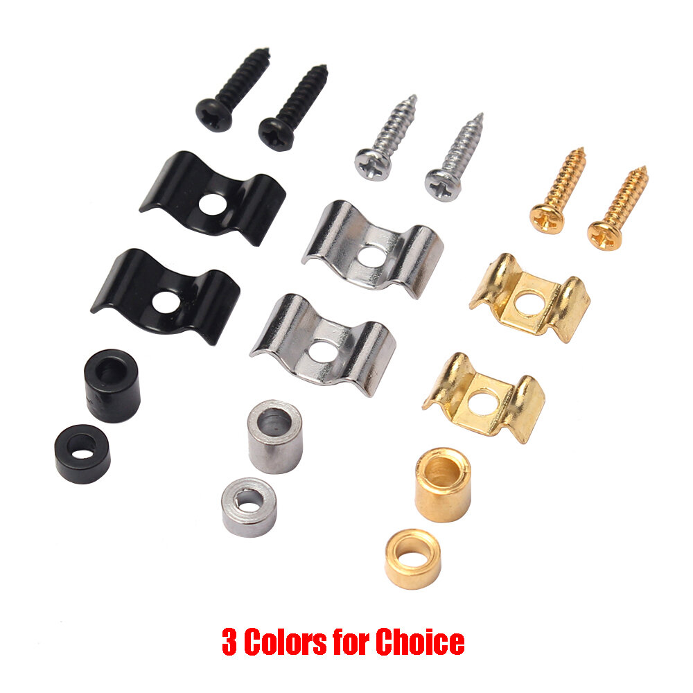 1 пара металлических направляющих для струнодержателей для электрогитар ST и SQ, сменные детали, серебристые