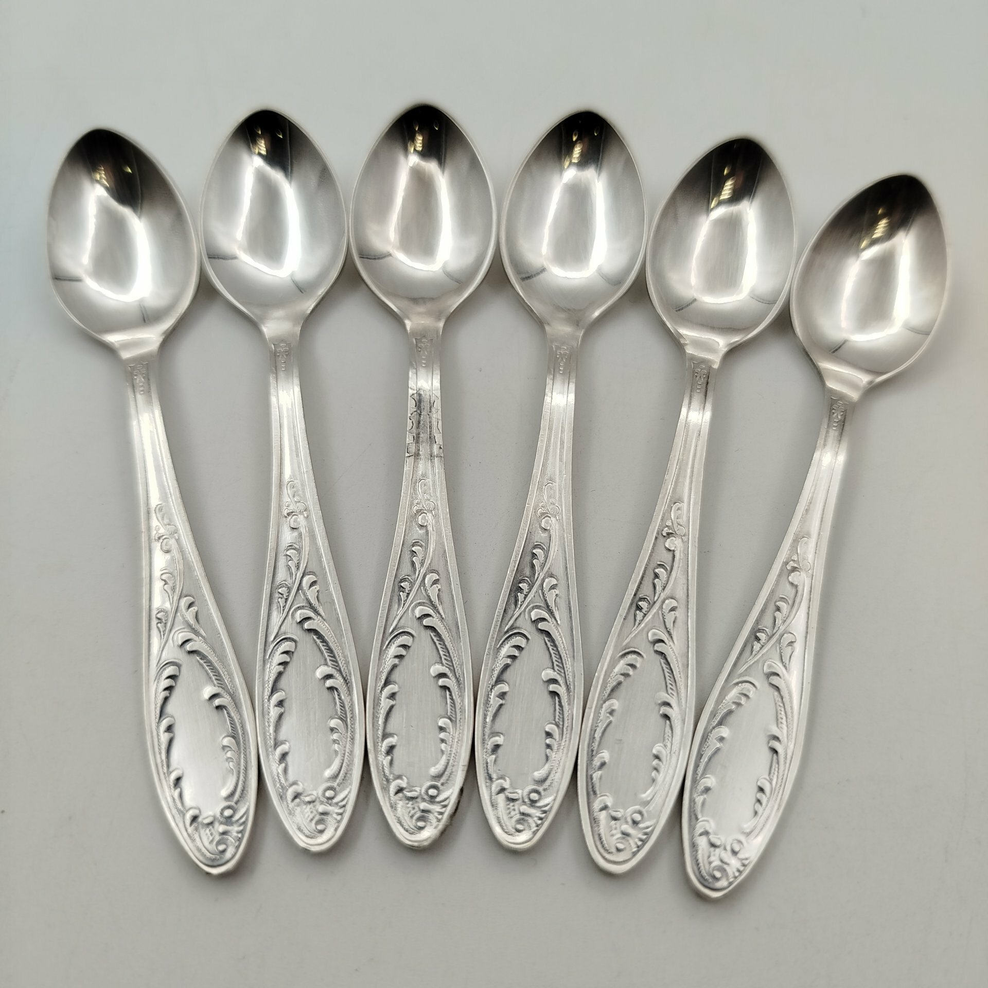 Набор кофейных ложек "Пламя" на 6 персон, мНЦ (медь-никель-цинк)