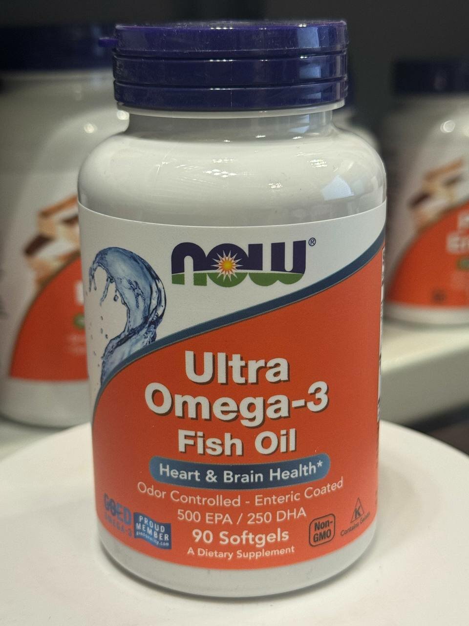 NOW Ultra Omega 3 Fish Oil, Омега-3: 500 мг EPA и 250 мг DHA, 90 гелевых капсул