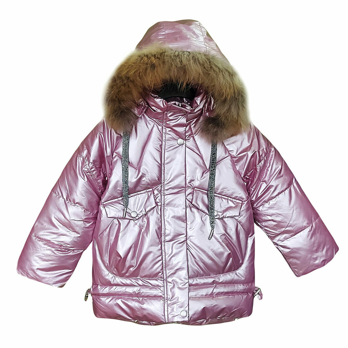 Куртка зимняя глянцевая куртка с капюшоном