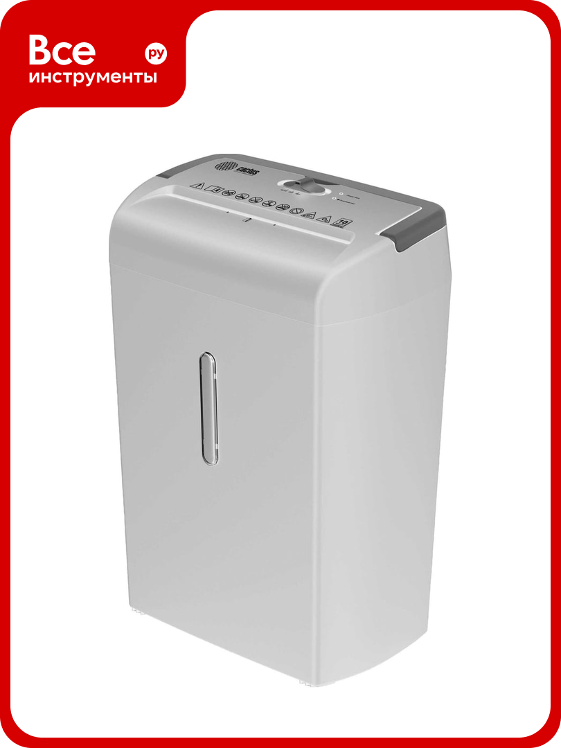 Шредер Cactus CS-SH-C5 белый, секр. P-4/фрагменты/10лист./21лтр./скрепки/скобы/пл. карты