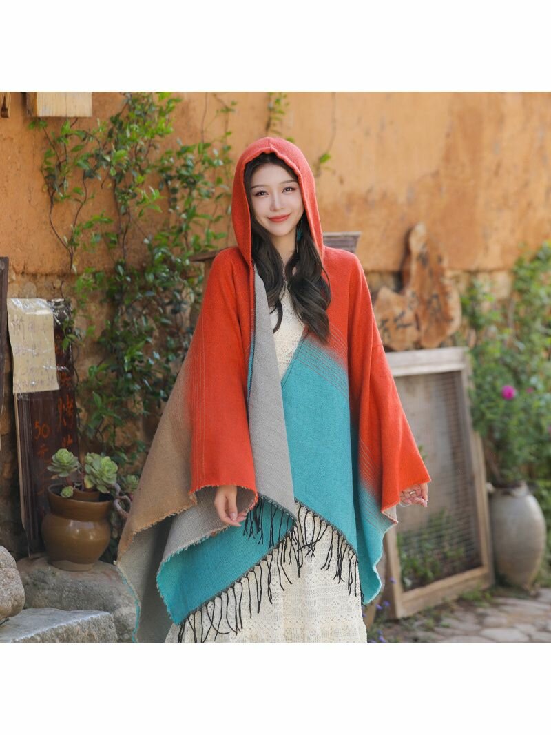 Плед-пончо 150 130 бледно-голубой Плед-пончо