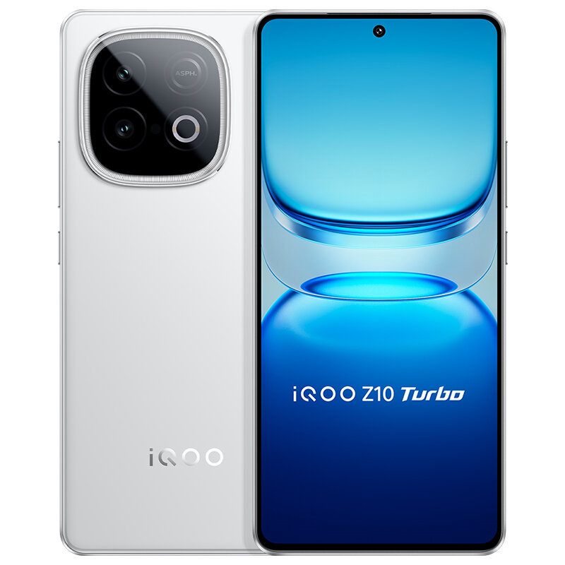 Смартфон Vivo iQOO Z10 Turbo (CN), ультратонкий аккумулятор емкостью 7620 мАч, DNT 8400, 12 ГБ + 256 ГБ, белый