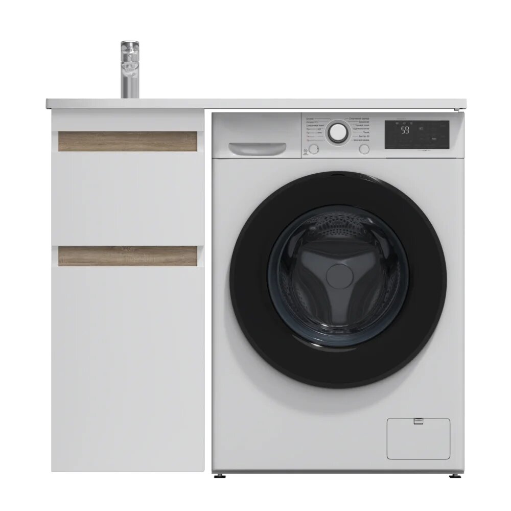 Тумба под раковину без столешницы AM.PM X-Joy напольная, белая, глянцевая, из МДФ, тумба для ванной, с ящиками, с доводчиками