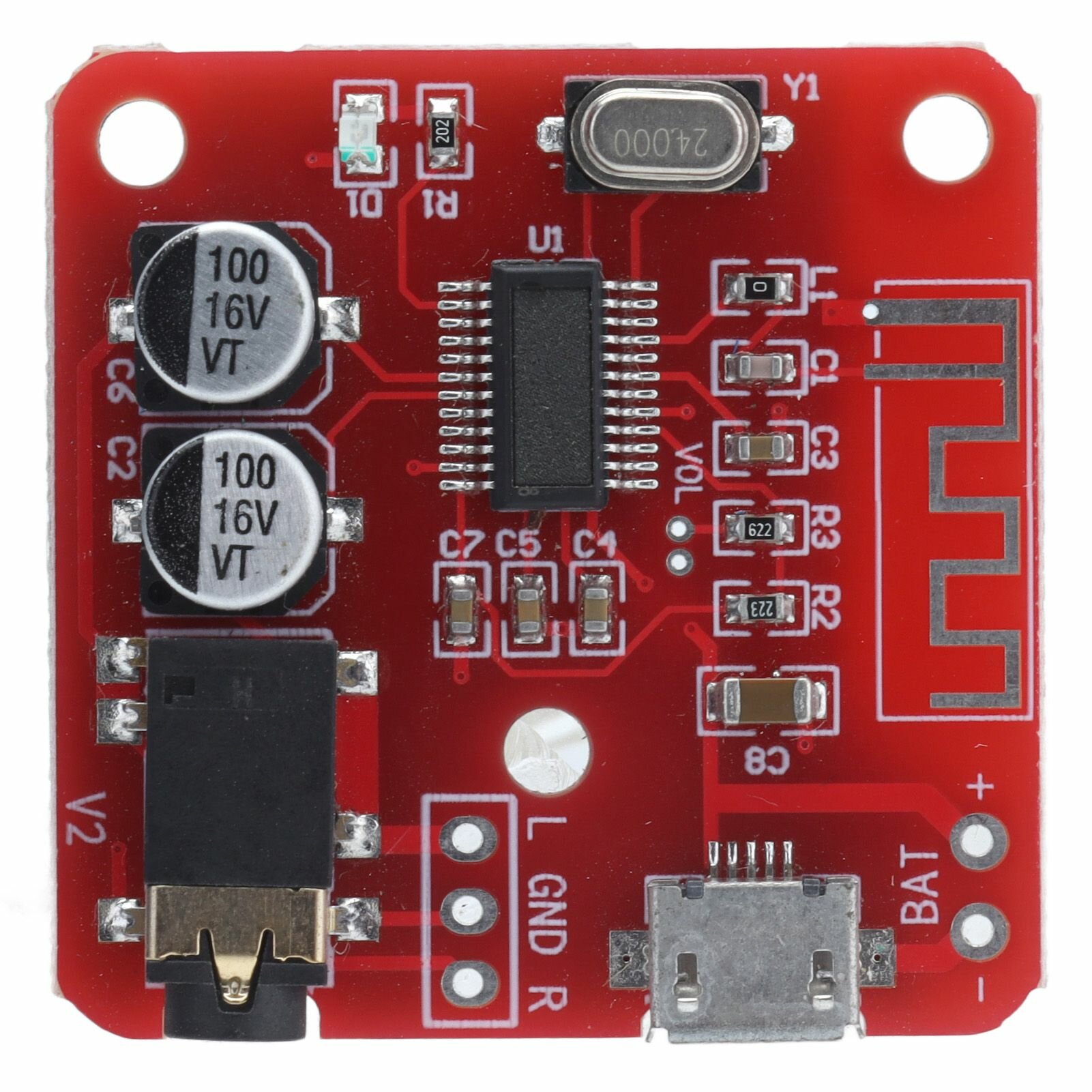 Плата аудиоприемника Bluetooth 5.0, беспроводной декодер MP3 без потерь, модуль передачи звука высокой четкости XHA250