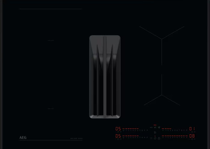 Индукционная варочная поверхность с вытяжкой Aeg NCH74B01AB