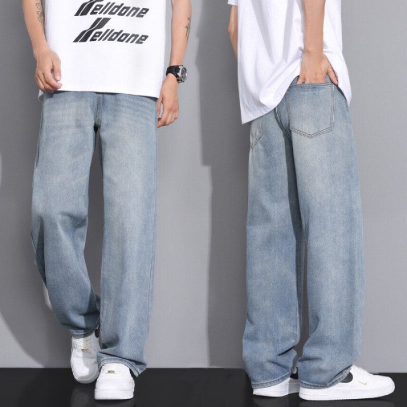 Слим тапер KLQ Круто Широкие штаны KLQ мужские тонкие американские широкие прямые повседневные длинные, Размер_31