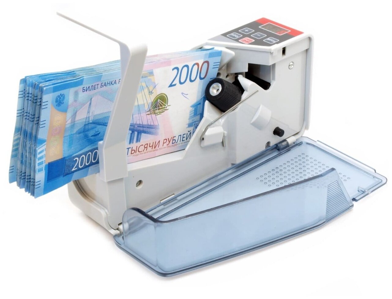 Портативный счетчик банкнот Dewang BC1015 на батарейках - пересчет до 600 банкнот в минуту