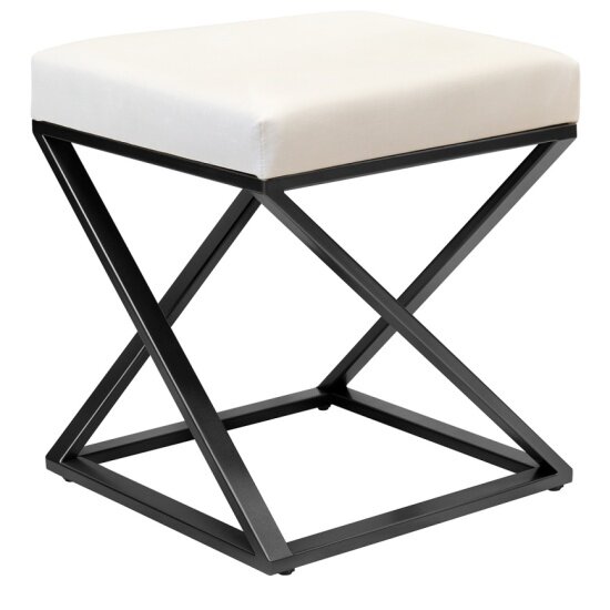 Пуф Greenween Chelsea, черный, Ivory, 400х400х450