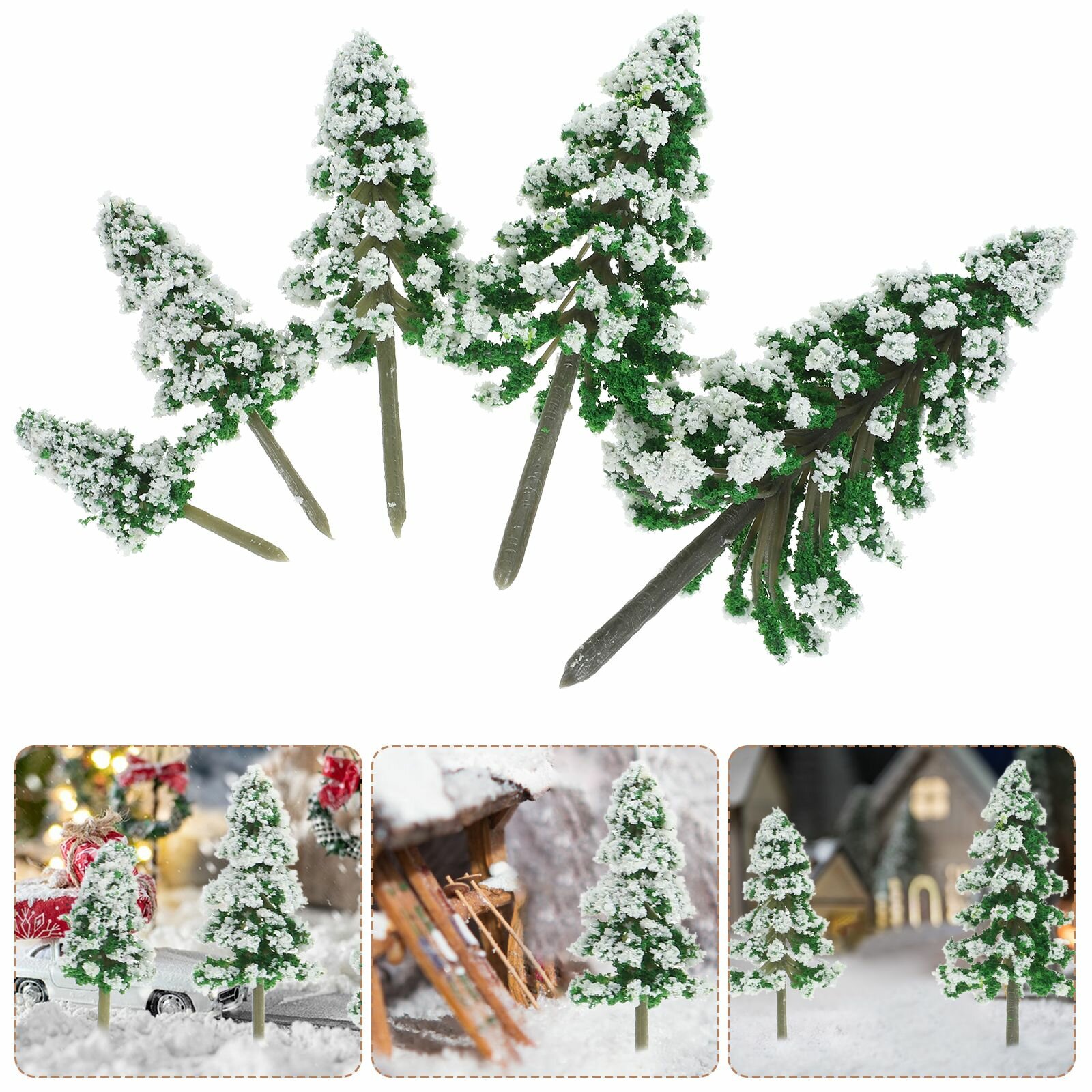 Миниатюрные Дорожные Деревья, Абс Пластик, Для Декорации, 5шт