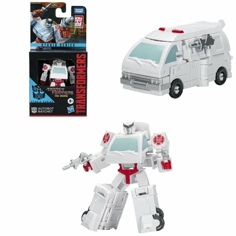 Трансформеры Hasbro Игрушка Studio Series Core Class The Transformers: The Movie Autobot Ratchet 3,5 дюйма (8,9 см) F3143