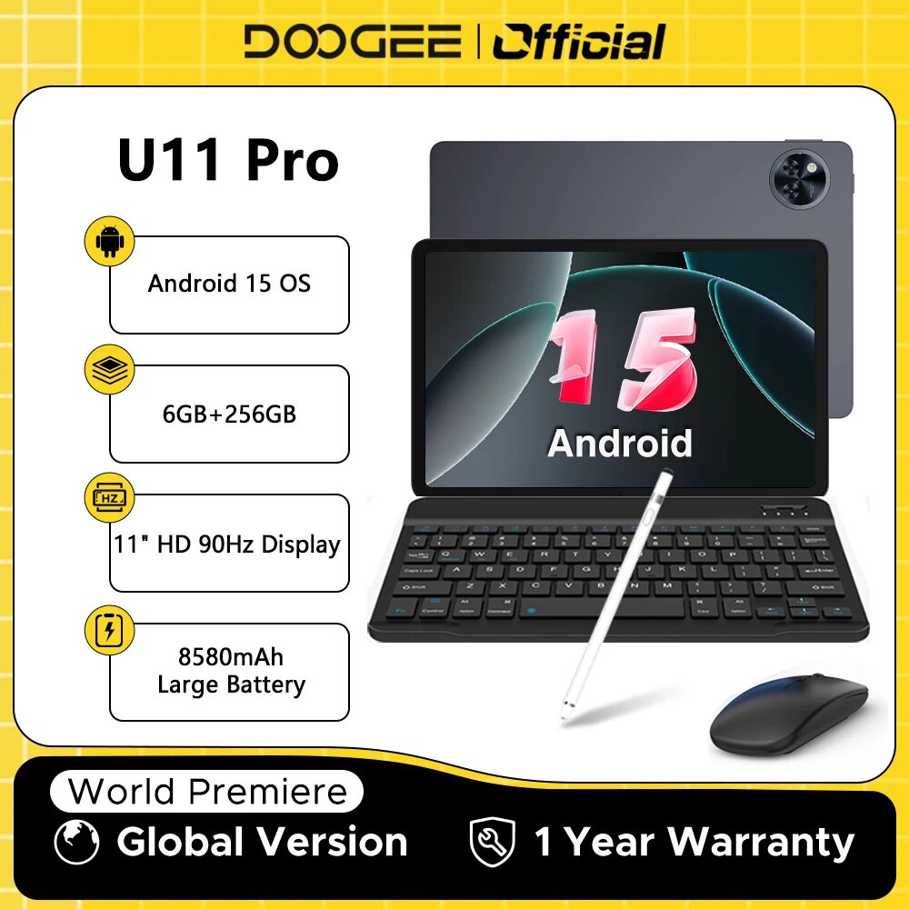 Планшет Doogee U11, 11", 6/256ГБ, Wi-Fi, Android — фото 1