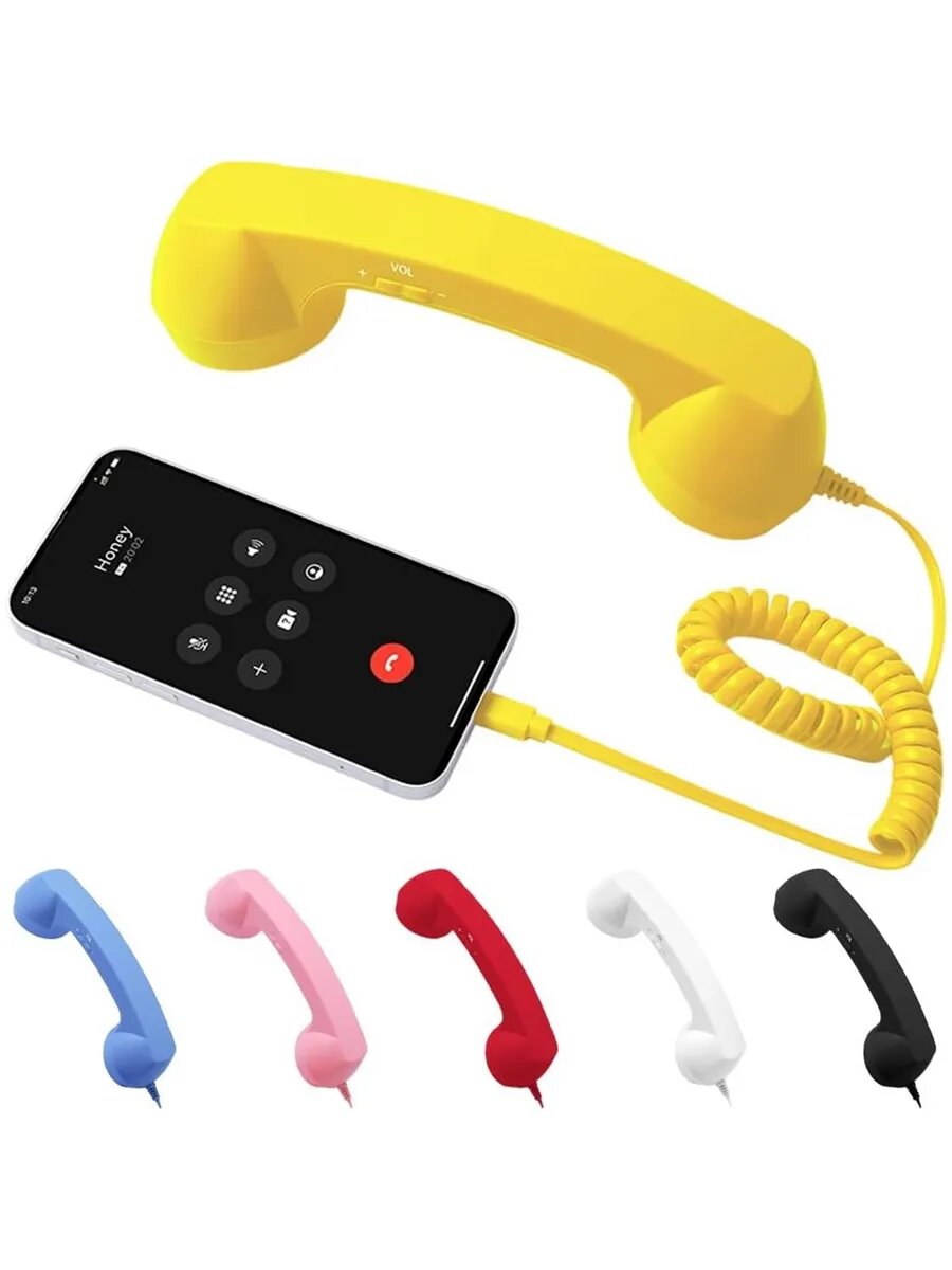 Ретро-телефонная трубка, подключается напрямую к мобильным т