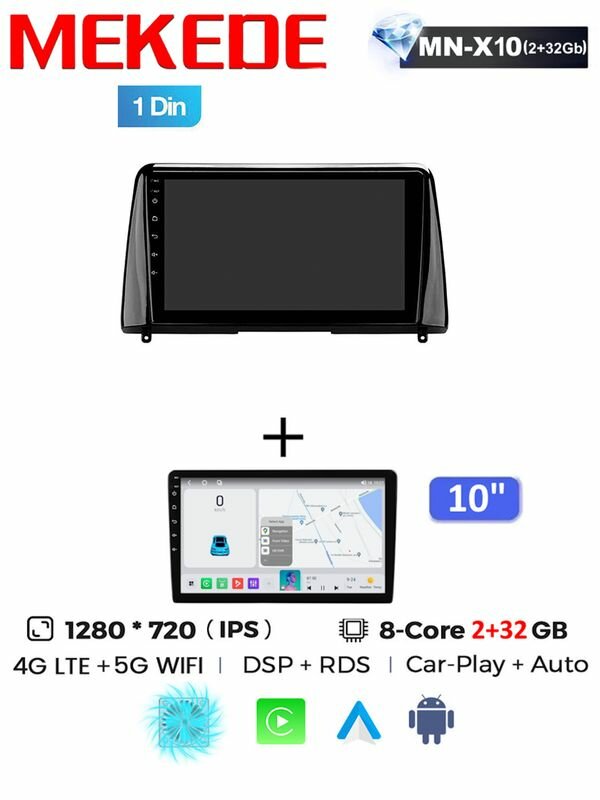 Магнитола 10.2" Mekede MN X10 Pro 2/32 Gb Jeep Compass 1 MK 2009-2015 carplay