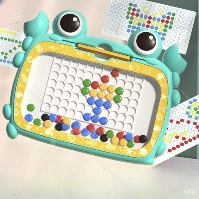 Экран для рисования, магнитная доска в форме краба с магнитной ручкой на шнурке и набором трафаретов 10 шт, развивающая игрушка для творчества и игр в дорогу