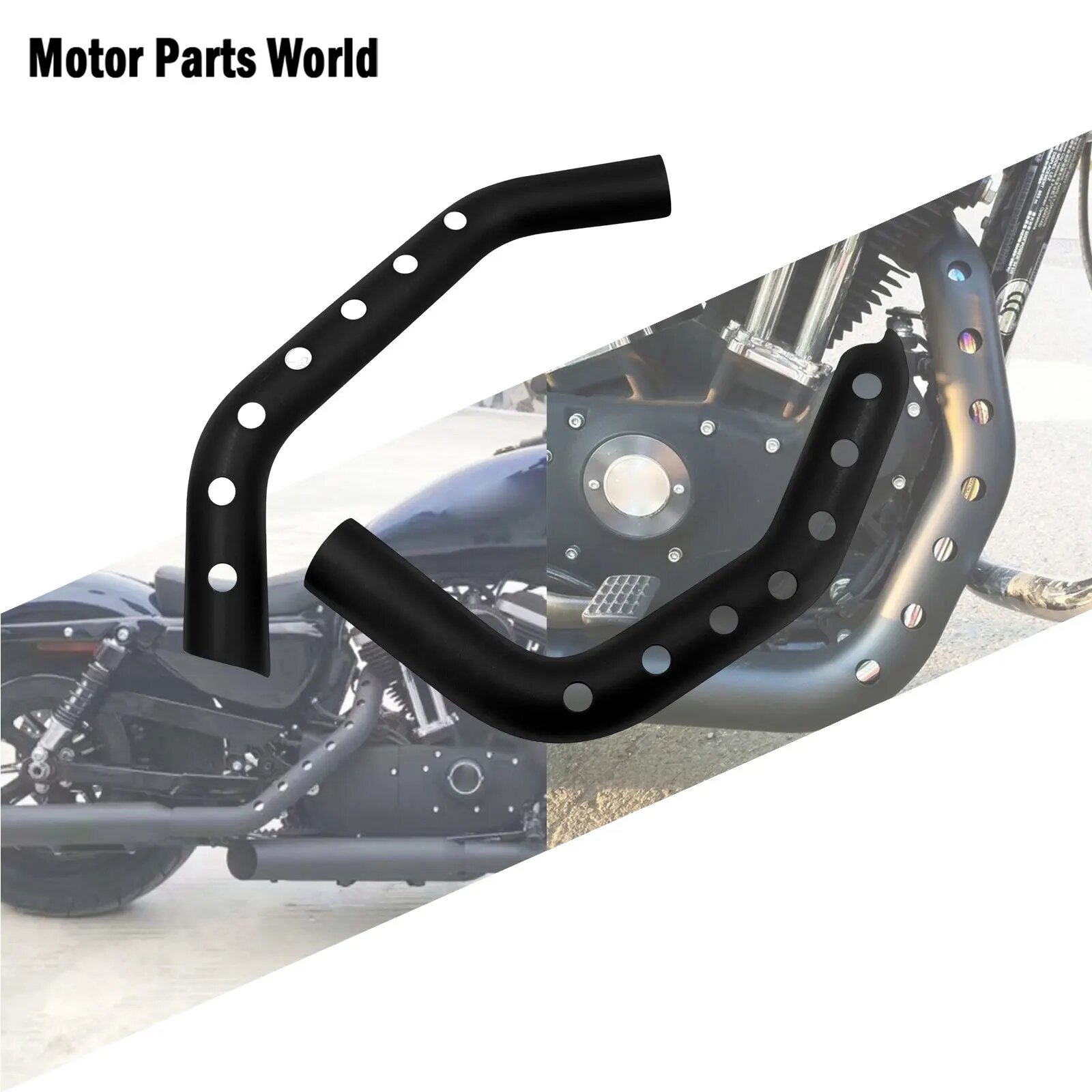 Мотоциклетный черный глушитель выхлопной трубы, тепловая защита, защитный чехол для Harley Sportster XL 883 1200 Forty Eight 2004-2023