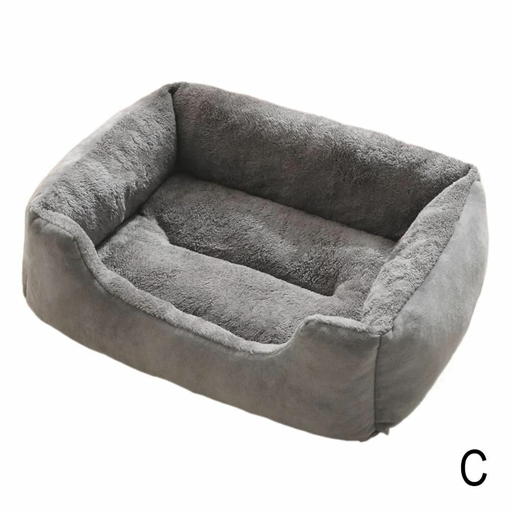 Уютная лежанка для кошек и собак, теплый домик с бортиком для таксы и корги, диван-кровать для дома на все сезоны