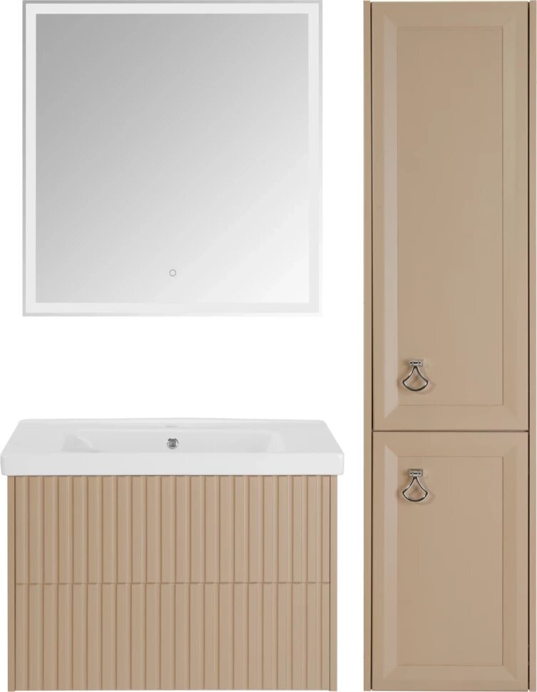 Комплект мебели капучино матовый 80 см ASB-Woodline Риола