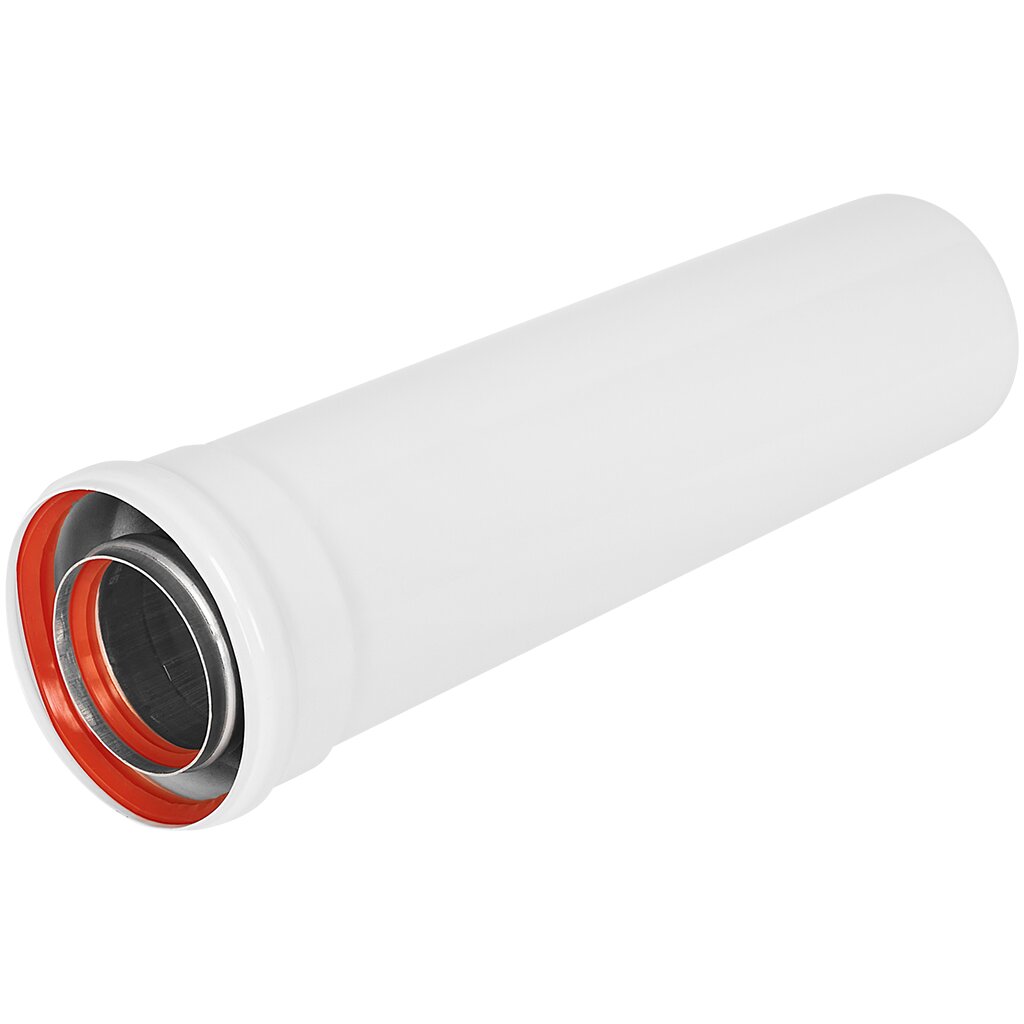 Удлинитель дымохода D = 80 х 125 мм, L = 500 мм. коаксиальный, ROMMER (RCA-8125-000500)