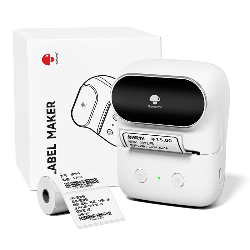 Термопринтер Phomemo для печати ценников на одежде, принтер штрих-кодов, принтер ценников для трансграничной торговли.