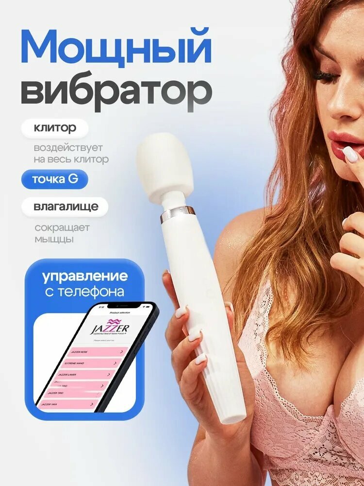 Мощный вибратор для клитора Jazzer EXTREME MAGIC WAND, стимулятор микрофон для женщин