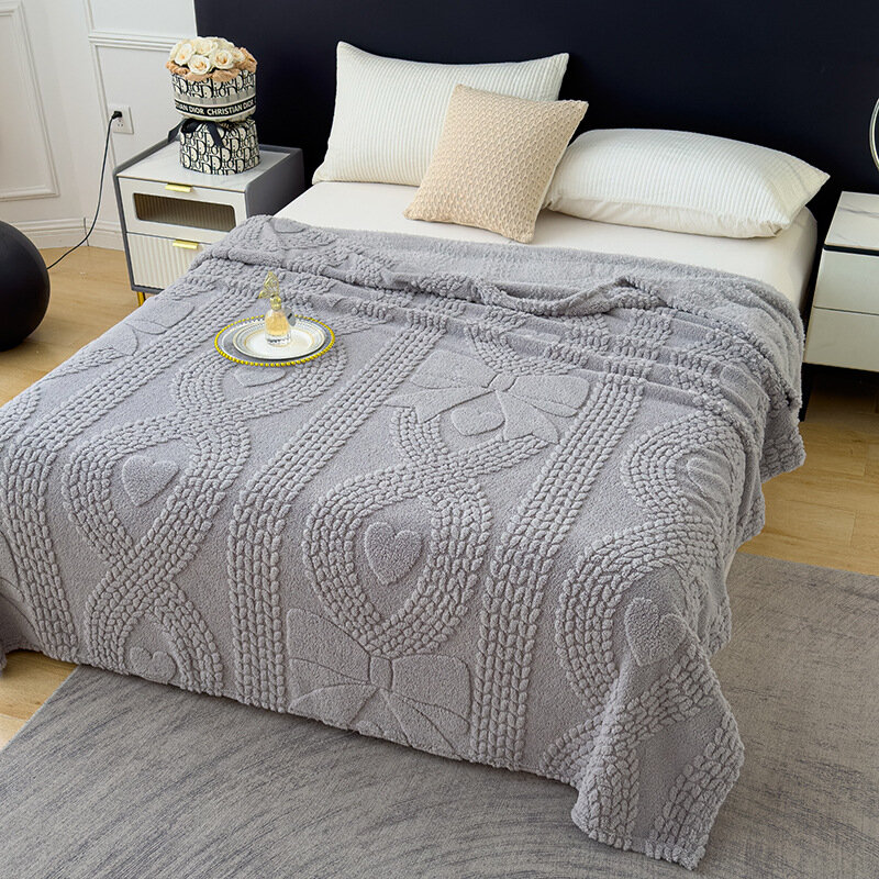 2026 Новейшее двустороннее бархатное одеяло из облачного норкового бархата, фланелевое мягкое хлопковое бархатное жаккардовое многофункциональное одеяло, плед, подарок, оптовая продажа