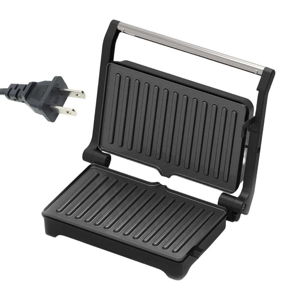 Многофункциональный Электрический Пресс-Гриль и Тостер для сэндвичей с Ручкой Cool Touch из Нержавеющей Стали Panini Maker