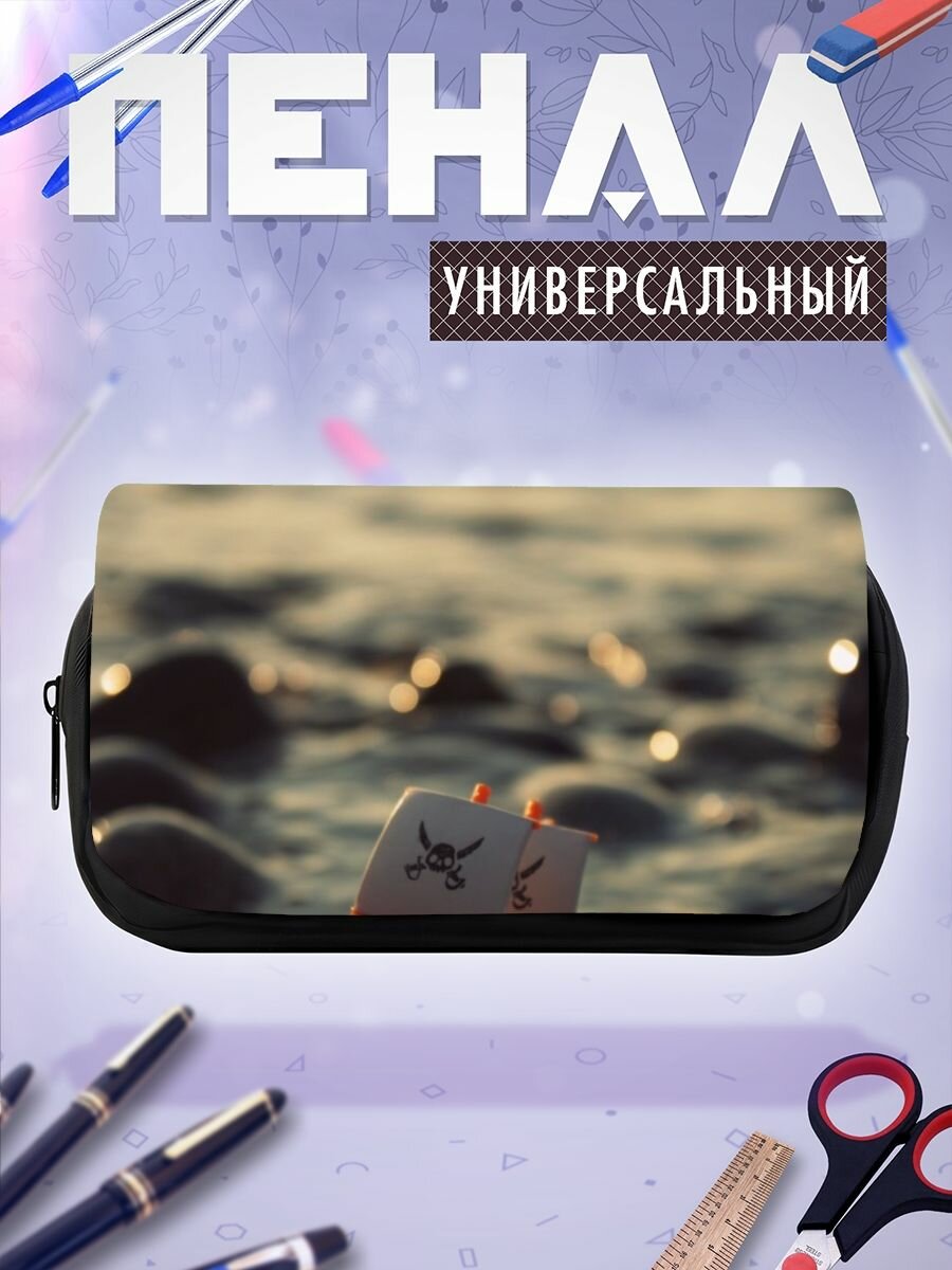 Школьный пенал вода красный цвет