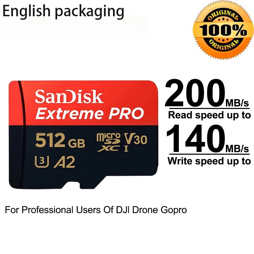 SanDisk Extreme PRO 512 ГБ MicroSD V30 A2