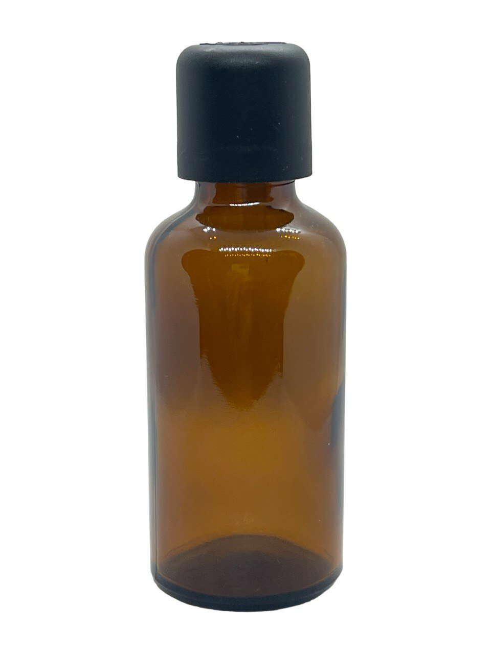 Капельница 50 мл. для эфирных масел. Набор 6 штук. Янтарное стекло, крышка КПВ с защитой от детей