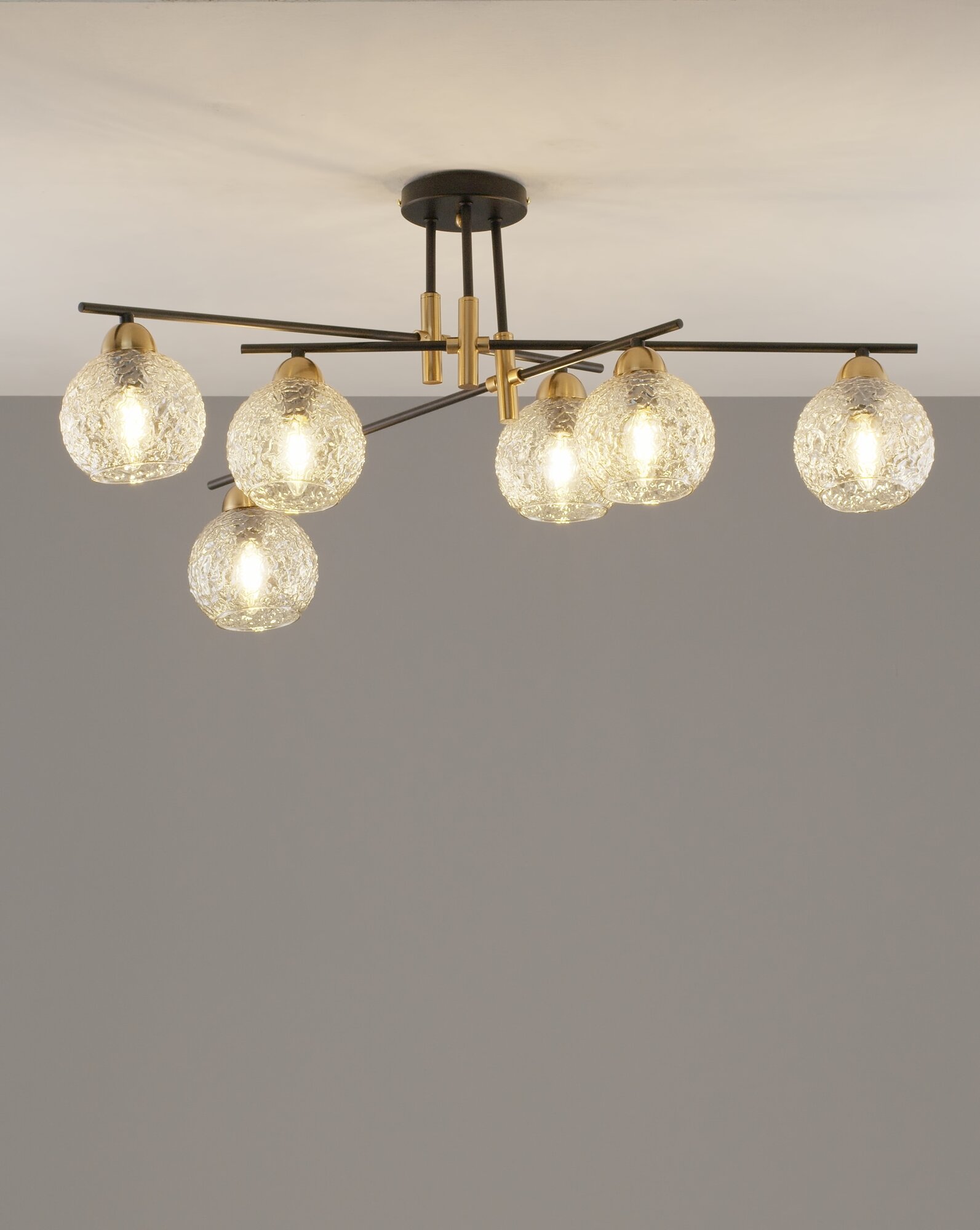 Люстра потолочная Moderli V10803-6C Lake черный, золотой