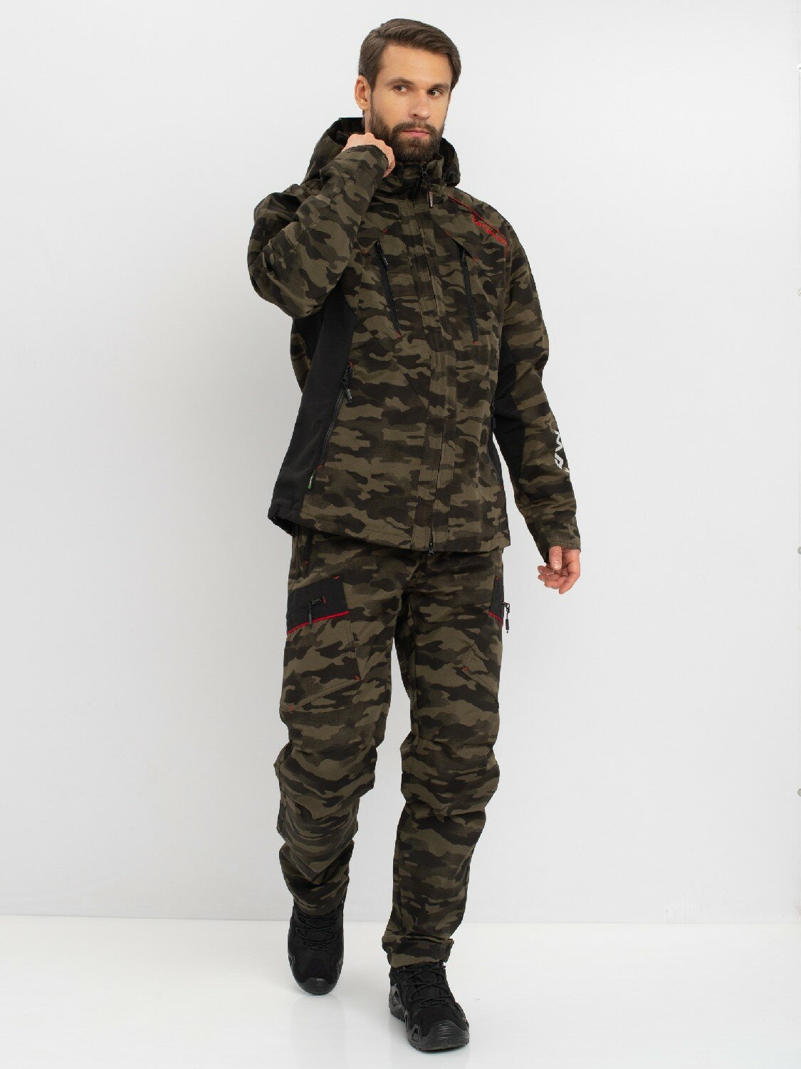 Костюм мужской летний Huntsman Матрица для охоты и рыбалки, цвет КМФ (Djin), ткань Nylon Cotton рипстоп (р.52-54/170-176)