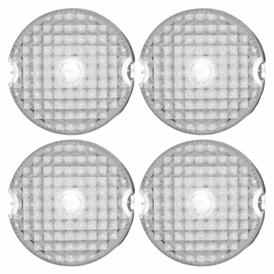 Рассеиватель поворота мотоцикла Урал Иж Восход узор клетка белый комплект 4шт