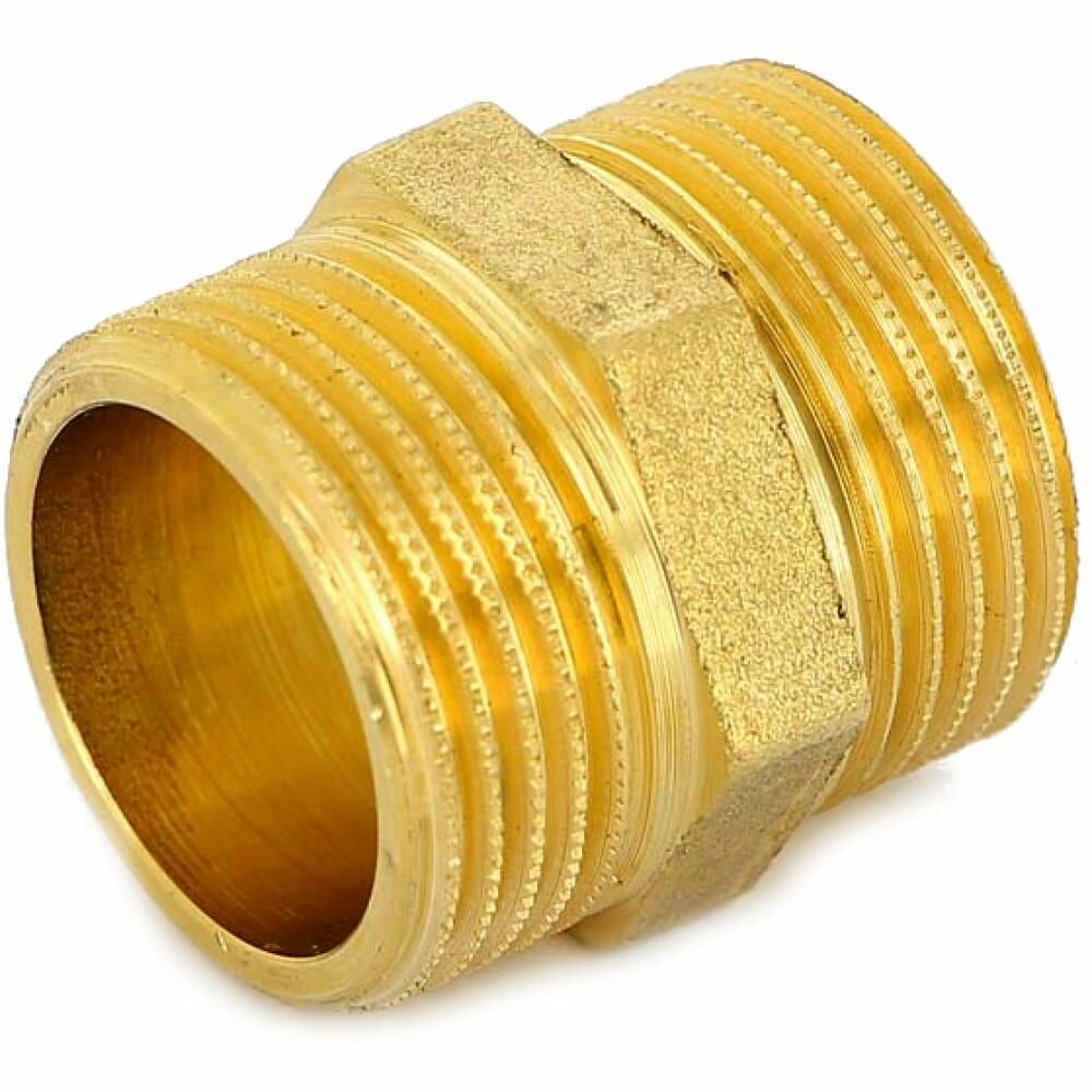 Ниппель 3/4" НР, латунный, Uni-Fitt 600G3300, резбовое соединение