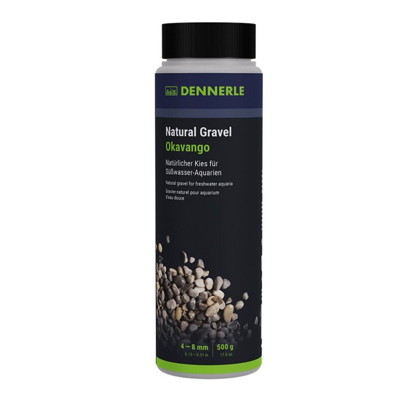 Грунт природный Dennerle Okavango, 4-8 мм, коричнево-серый, 500 г