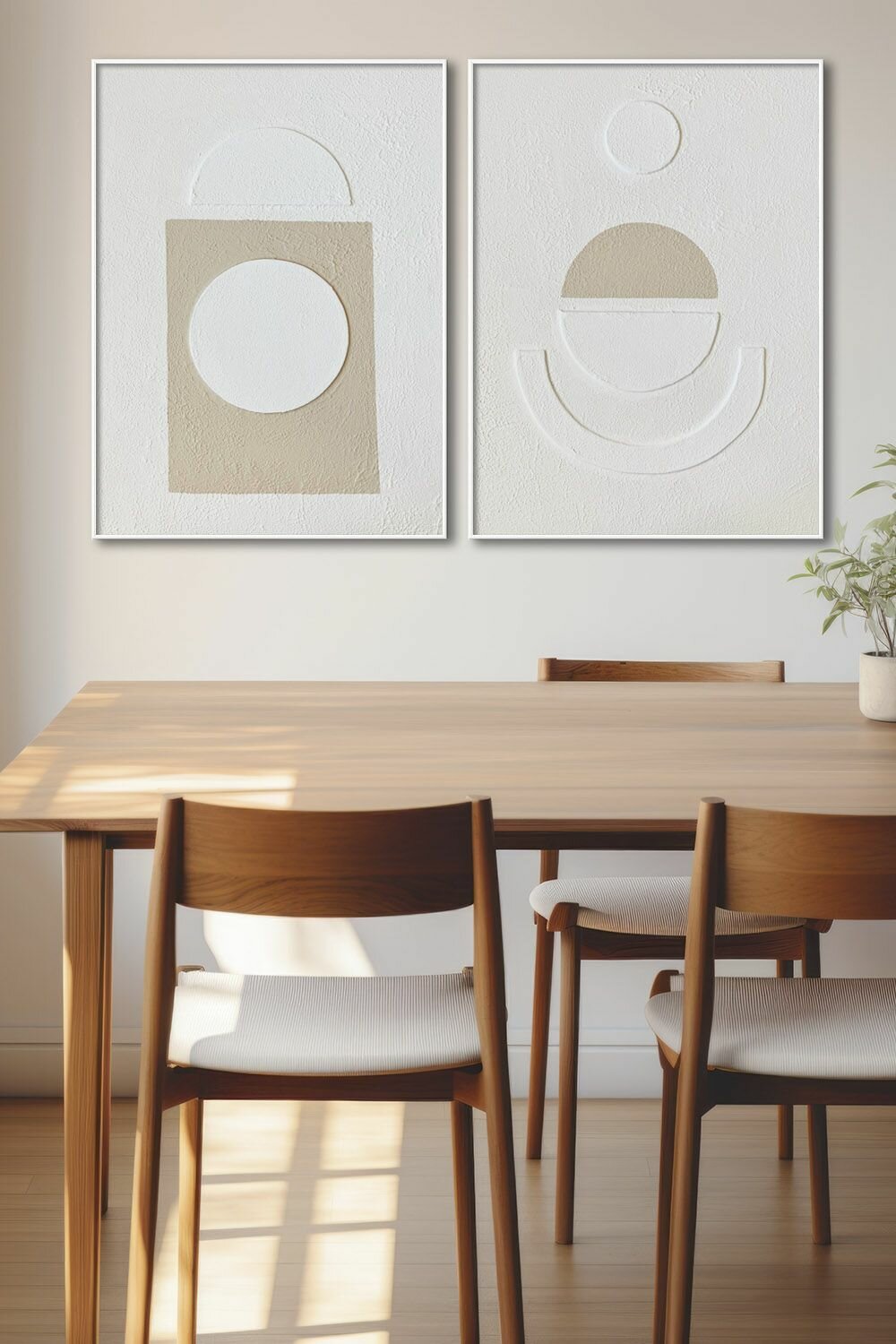 Набор из двух объемных картин DECORMARKT Пара №33, 50х70 см, в белых рамках