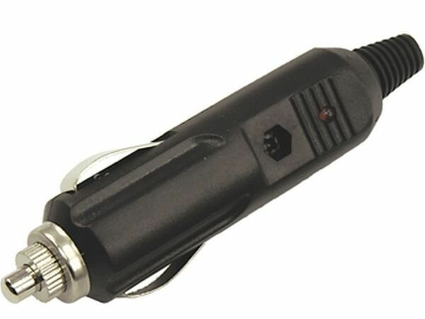 Штекер авто-прикуривателя, на кабель с индикатором