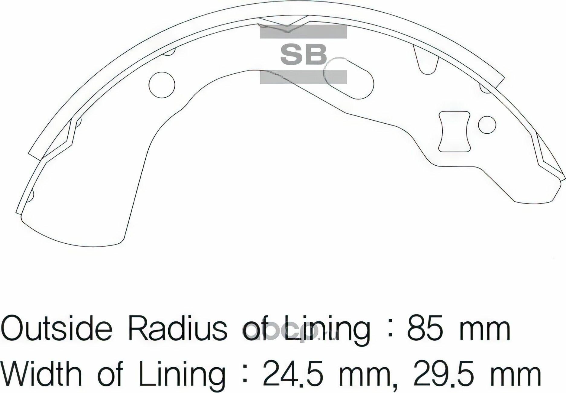 Тормозные колодки барабанные KIA RIO 99-00