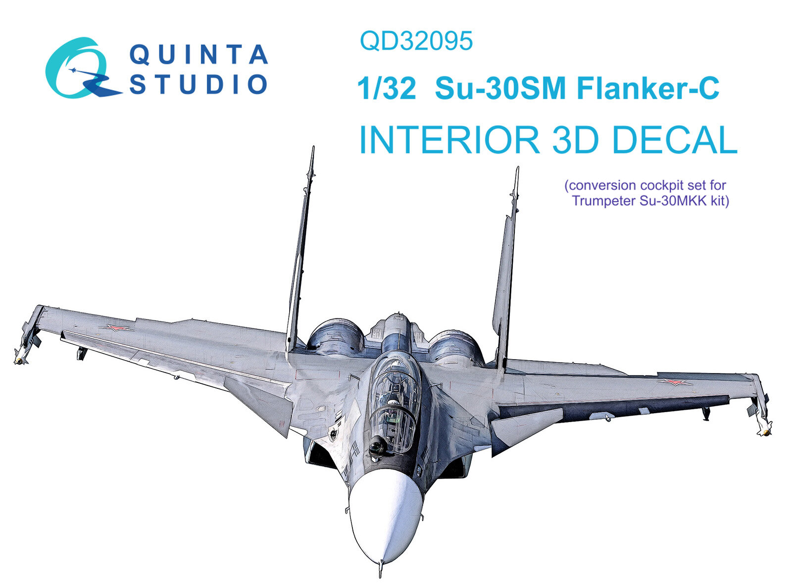 QD32095 3D Декаль интерьера кабины Су-30СМ (конверсия для Trumpeter Су-30МКК)