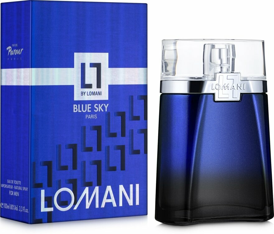 Туалетная вода Lomani "Blue Sky", 100мл, мужская, древесно-пряный аромат