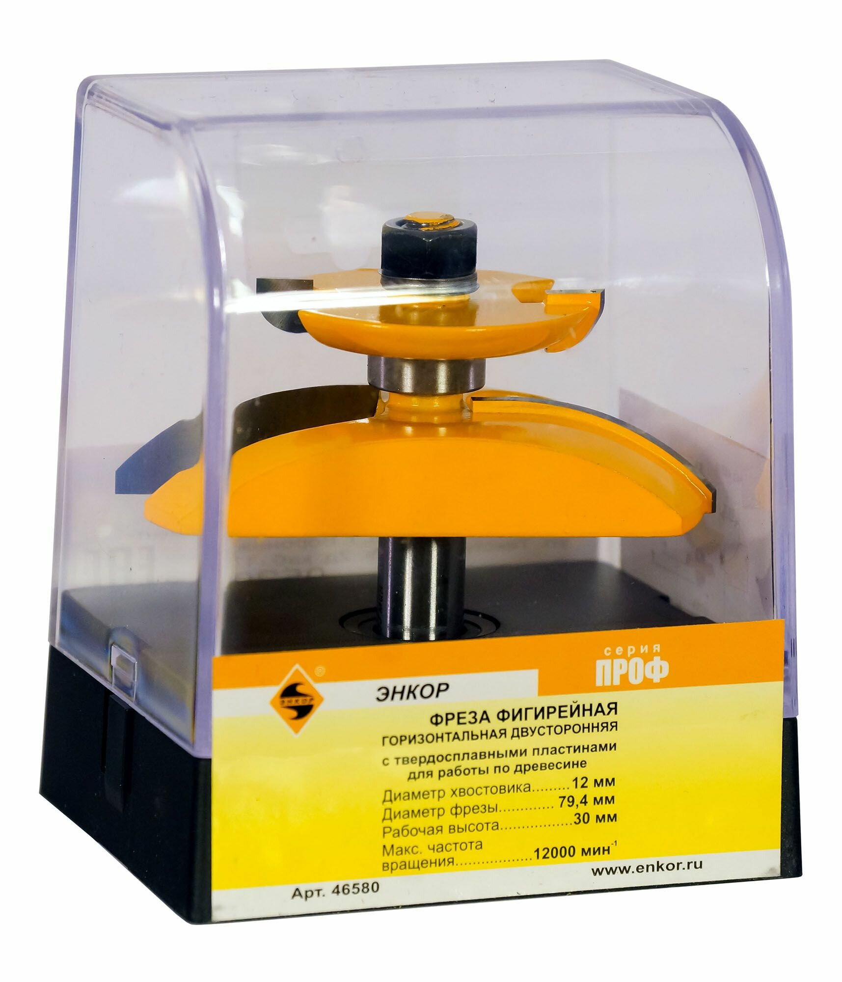 Фреза для филенки фигирейная двухсоставная энкор ф79,4мм хв.12мм Арт.46580